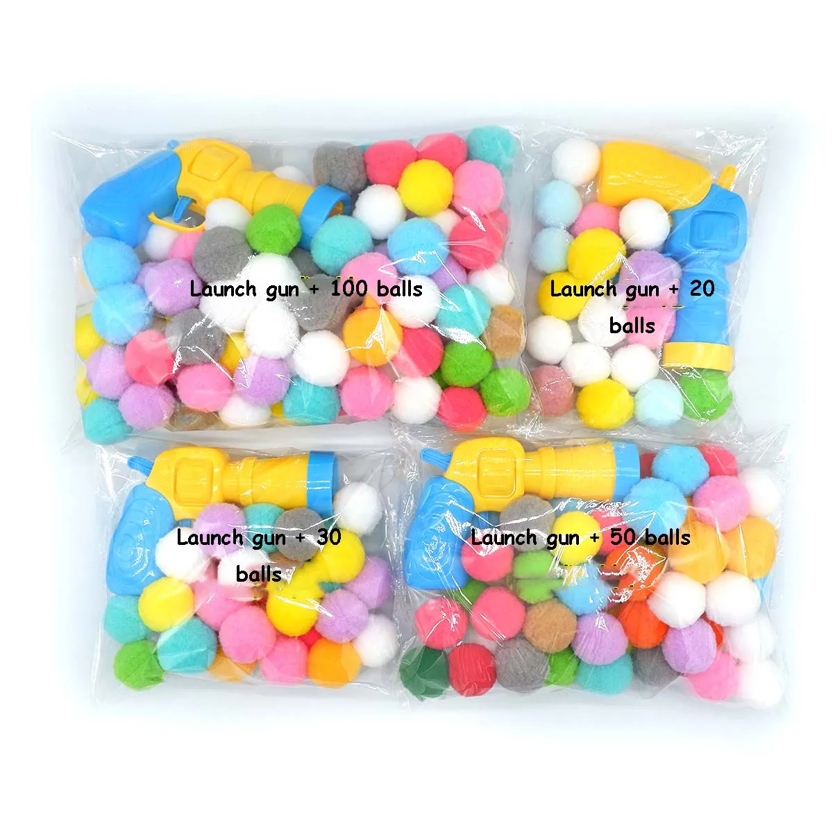 Explosive Cat Plush Toy Gun Plush Ball Launcher Silent Cat Interactive ...