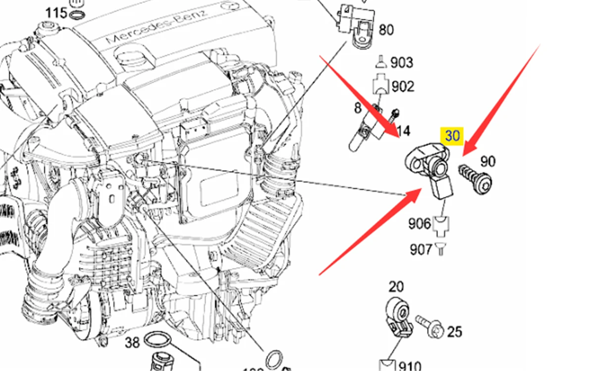 W204 W205 C200 M271 W212 Air Intake Pressure Sensor For Mercedes Benz ...