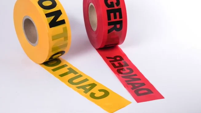 Red Danger Tape Caution Tape Roll 3-inch Non-adhesive Sharp Red Color ...