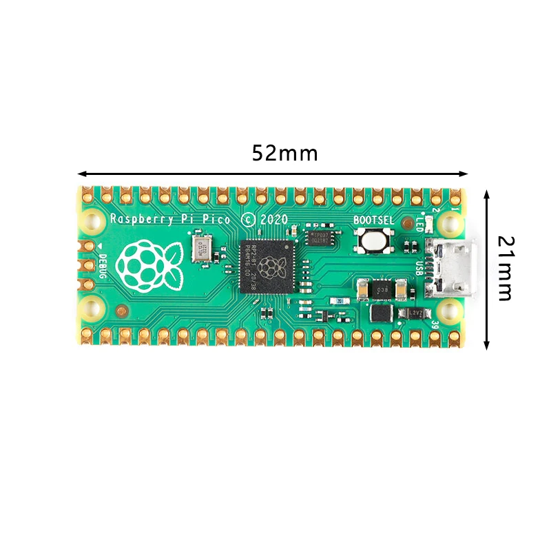 Raspberry Pi Pico Development Board Rp2040 Dual Core 264kb Arm Low Power Microcomputers High ...