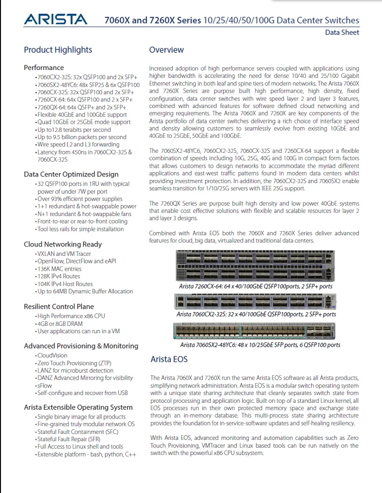 Arista DCS-7060CX2-32S-R Switch - High Performance & Reliability