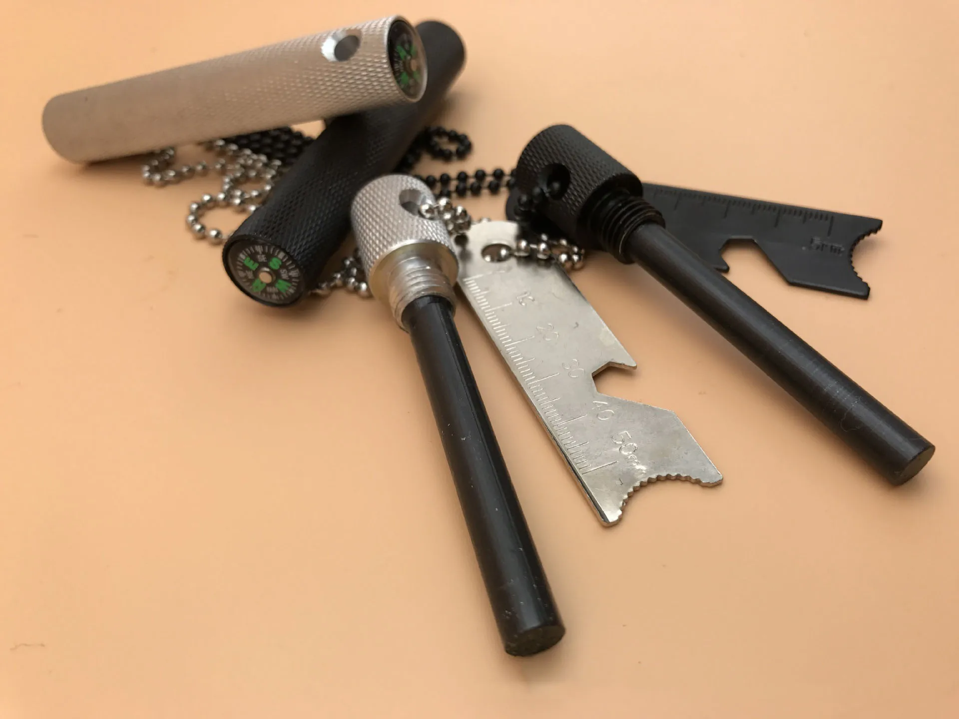 Outdoor Camping Edc Multi Tool Bushcraft Fire Steel Handle Thick Ferro ...