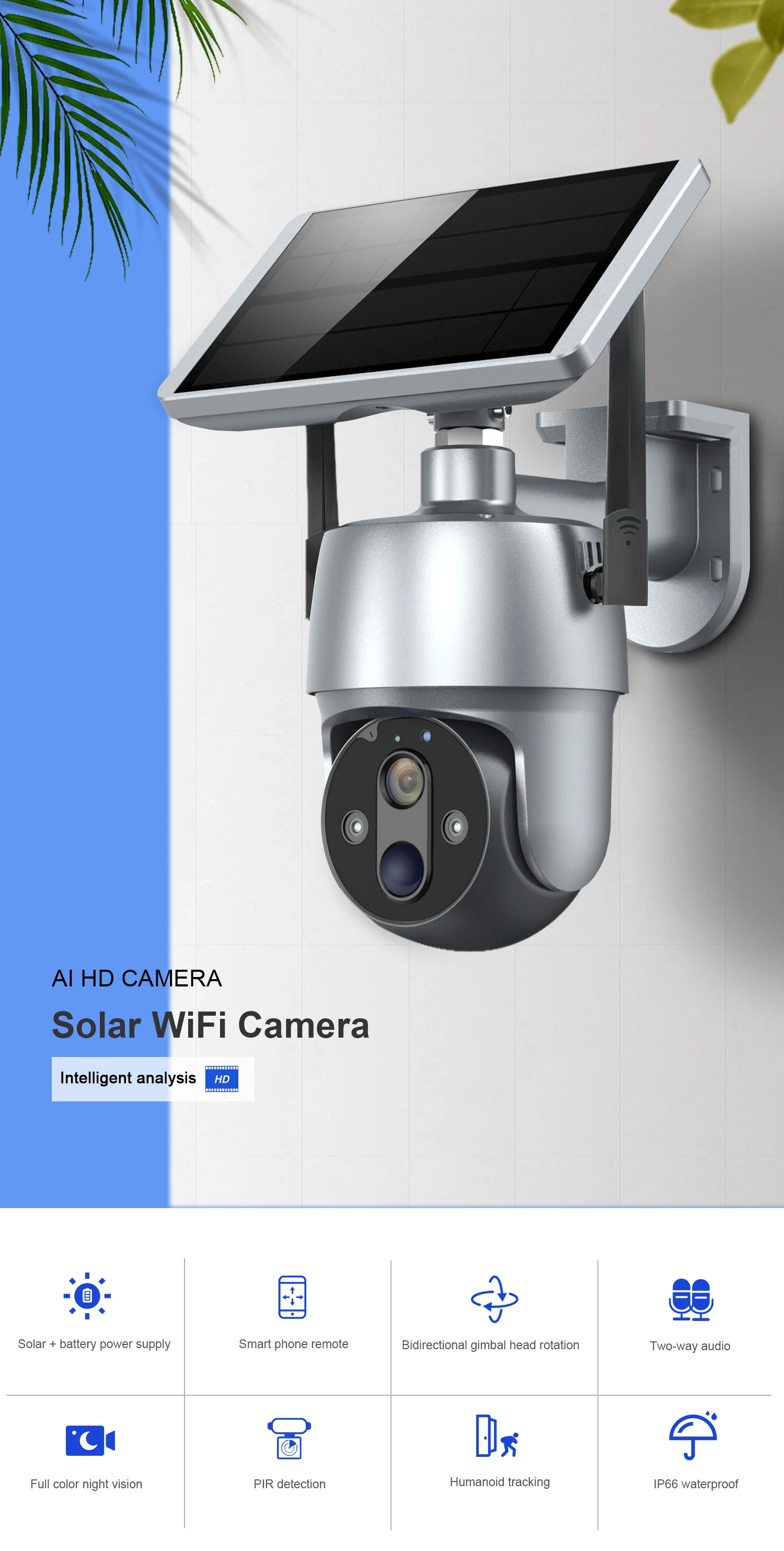 Carecam Zooming Wireless Solar Cctv Camera Night Vision Audio Alarming ...