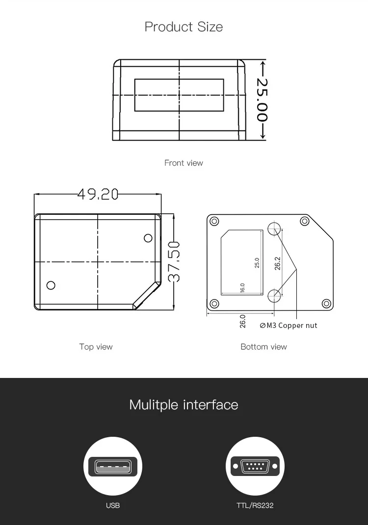 Embedded Qr Code Barcode Scanners 1d 2d Barcode Scanner Module Fixed ...