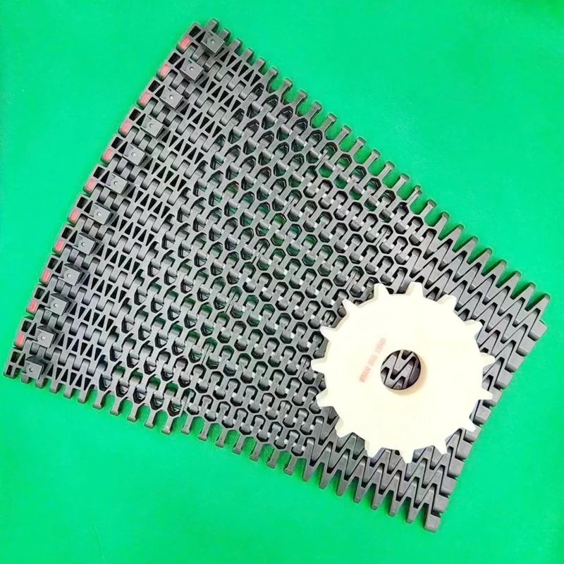 Modular Plastic Conveyor Mesh Hook Foot Type Pom Turning Conveyor Belt ...