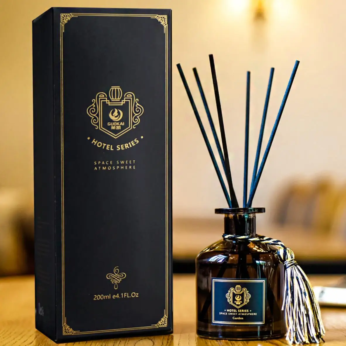 Matte Black Big Belly Reed Diffuser Glass Bottle 50ml