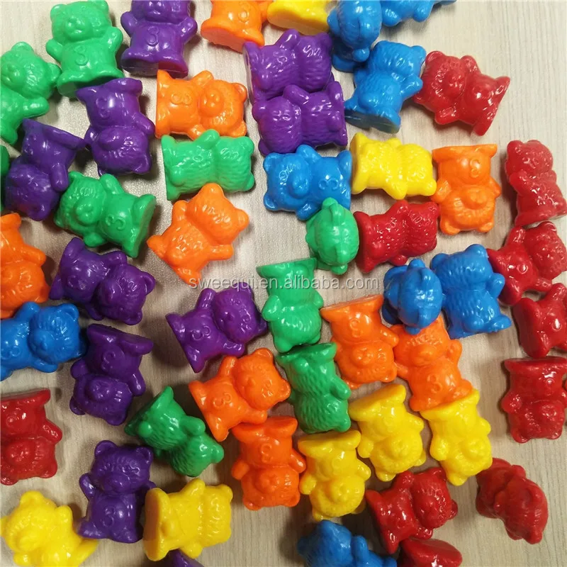 Educational Toy - Coloured Plastic Bears for Kids Learning