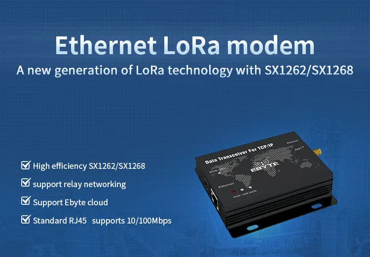 Ebyte Ethernet lora gateway E90-DTU(400SL22-ETH) 433mhz lora node ...