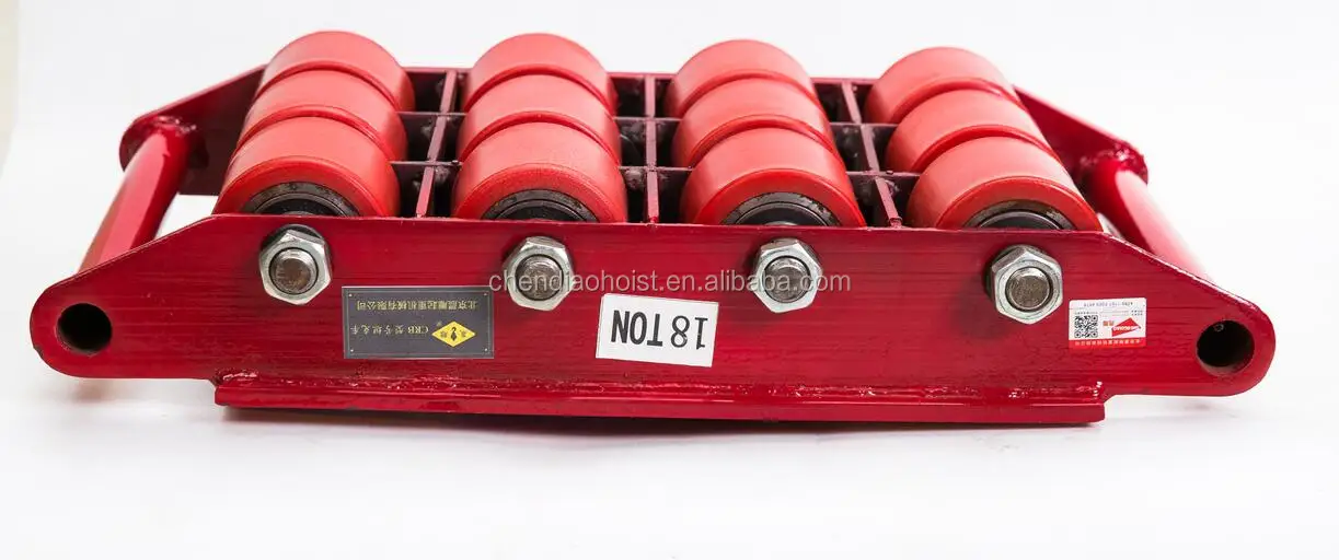 18 Ton Roller Skids 12 Wheels Platform Cargo Transport Pallet Trolley ...