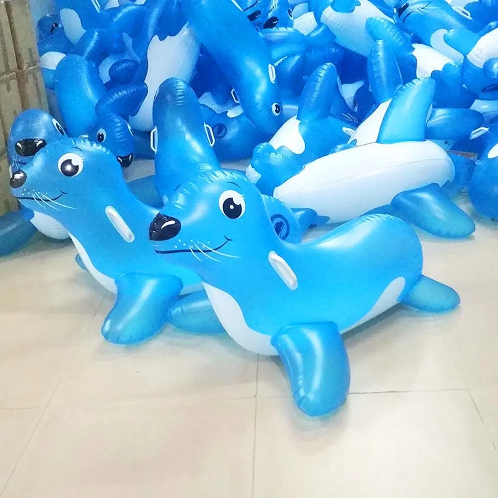 Blue Kids Swimming Floating Inflatable Pool Toys Sea Lion - Buy ...