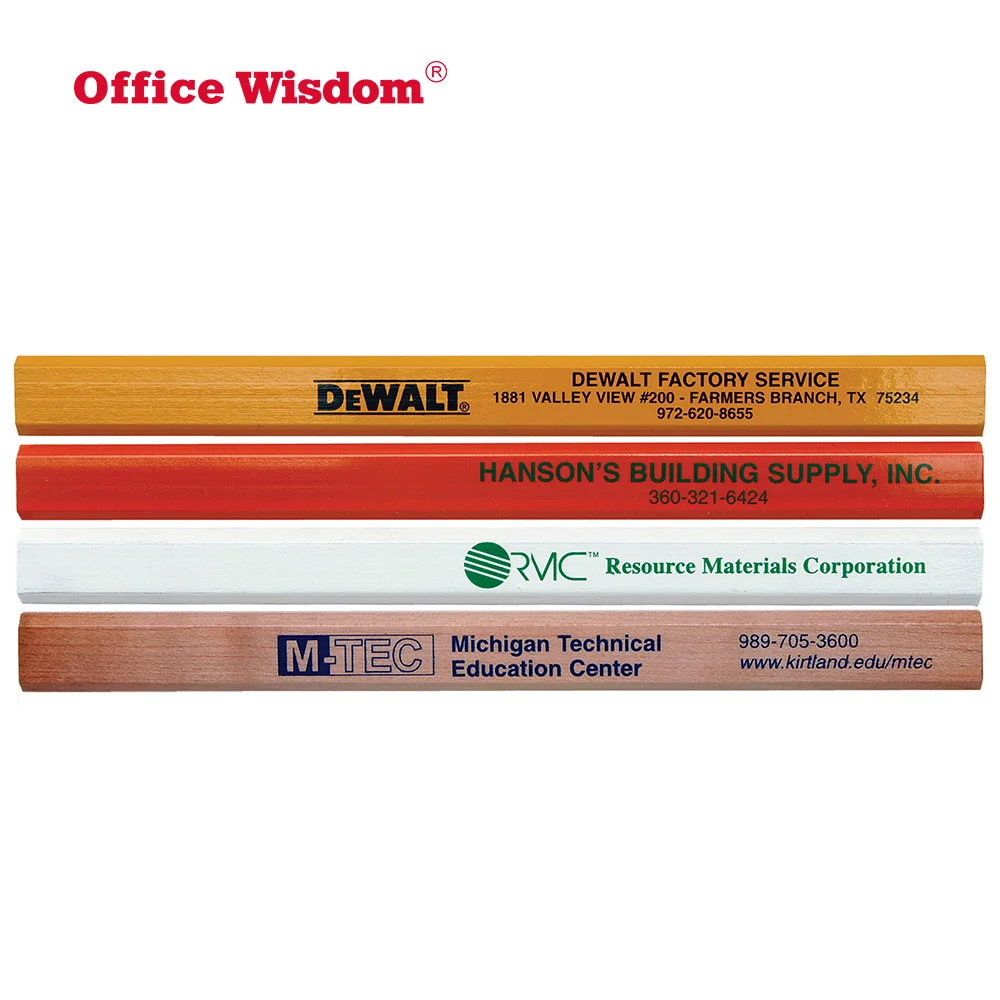 Jumbo Square Shape Carpenter Pencil Personalized 24cm Basswood Material ...