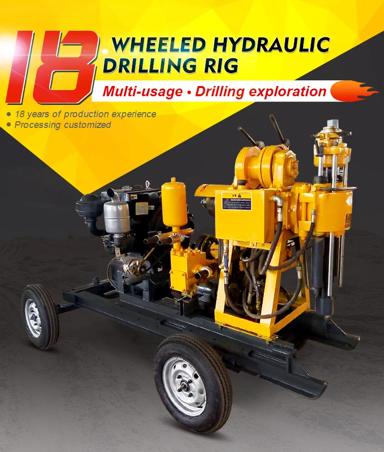 Spt Diamond Core Drill Rig Machine 130m Hydraulic Water Well Drilling ...