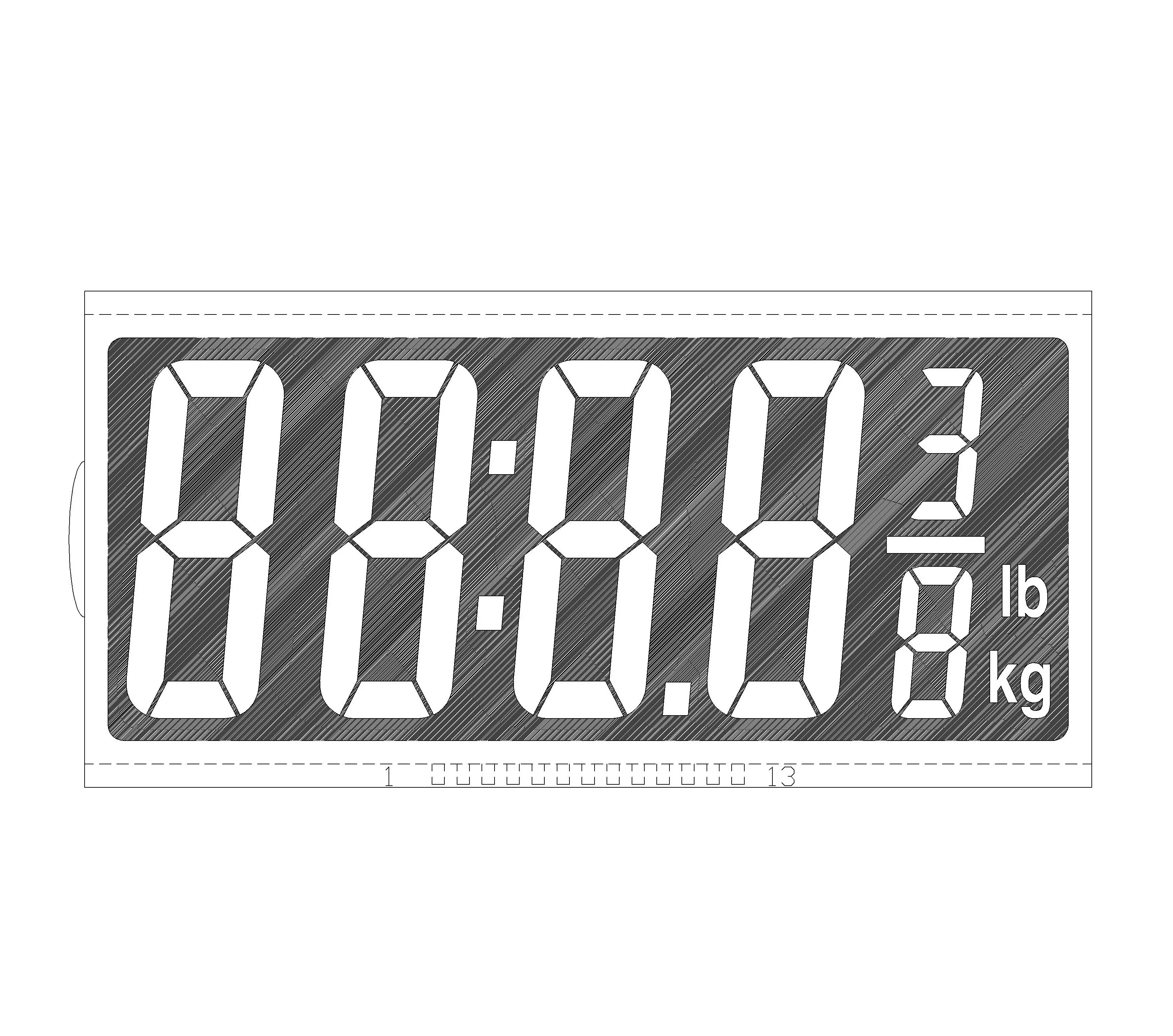 7 Segment LCD Display - 4 Digit Weighing Scale Indicator