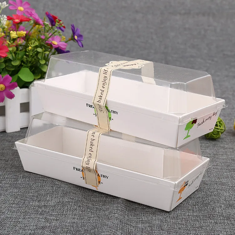 Wholesale Rectangle Sandwich Packaging Box With Clear Lids For ...