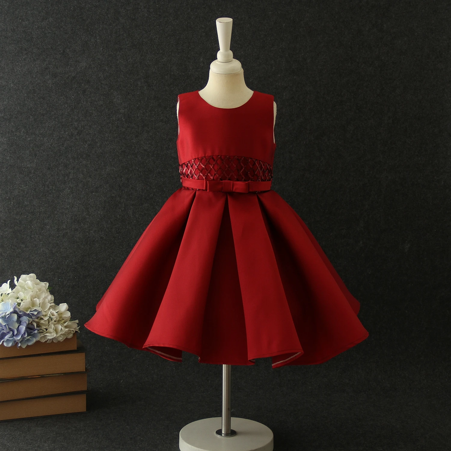 Best Selling Satin Red Baby Girls 2-10 Year Old Christmas Party ...