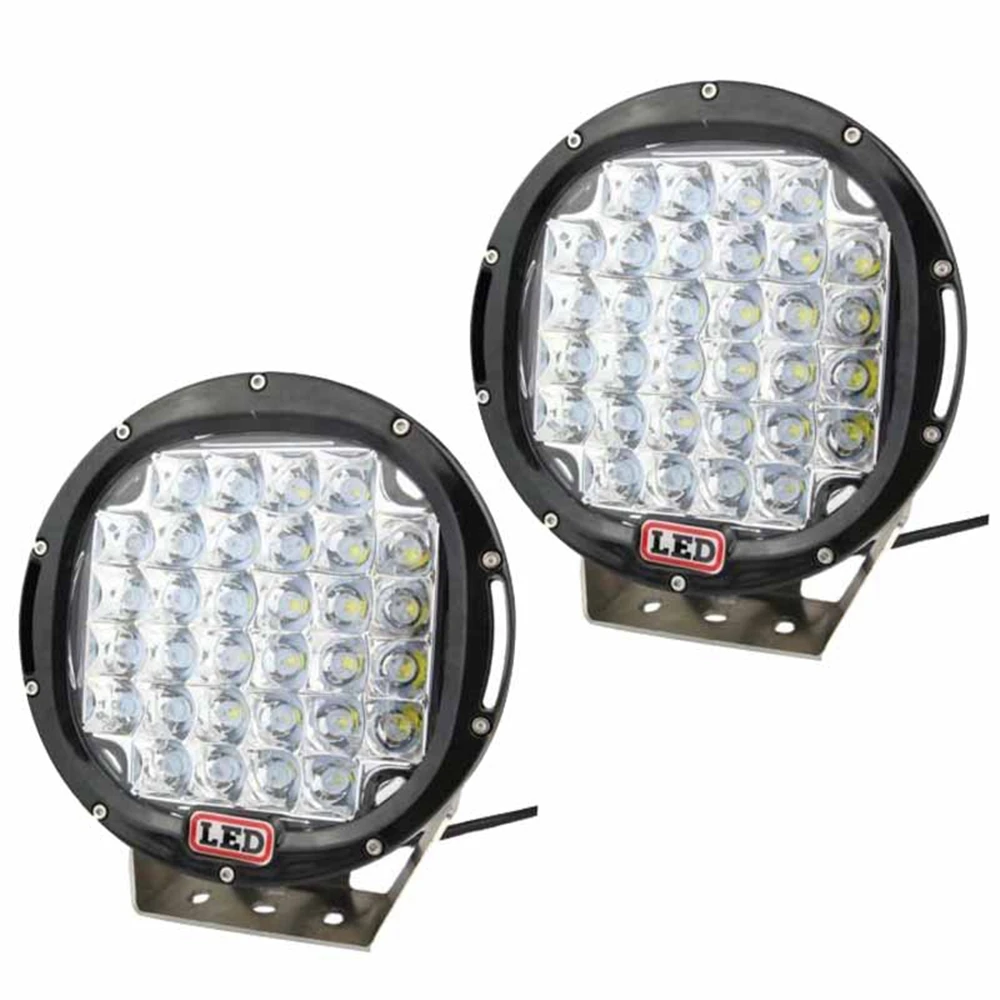 9 Inch 96w Round Led Work Light Spot Flood Beam For 4x4 Offroad Truck ...