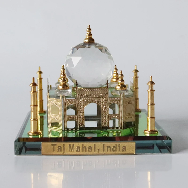 Wholesale Crystal Glass Taj Mahal Model - Indian Souvenir