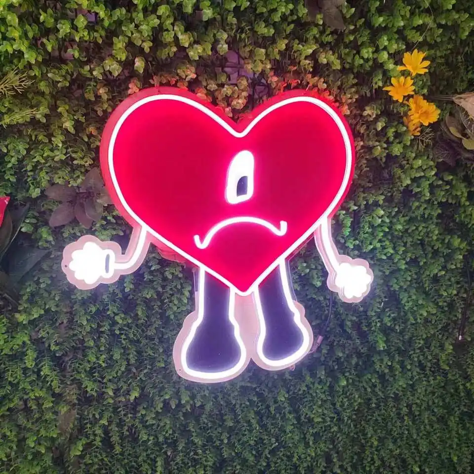 Custom Design Shape Logo Bad Bunny Sign Waterproof Rgb Flexible ...