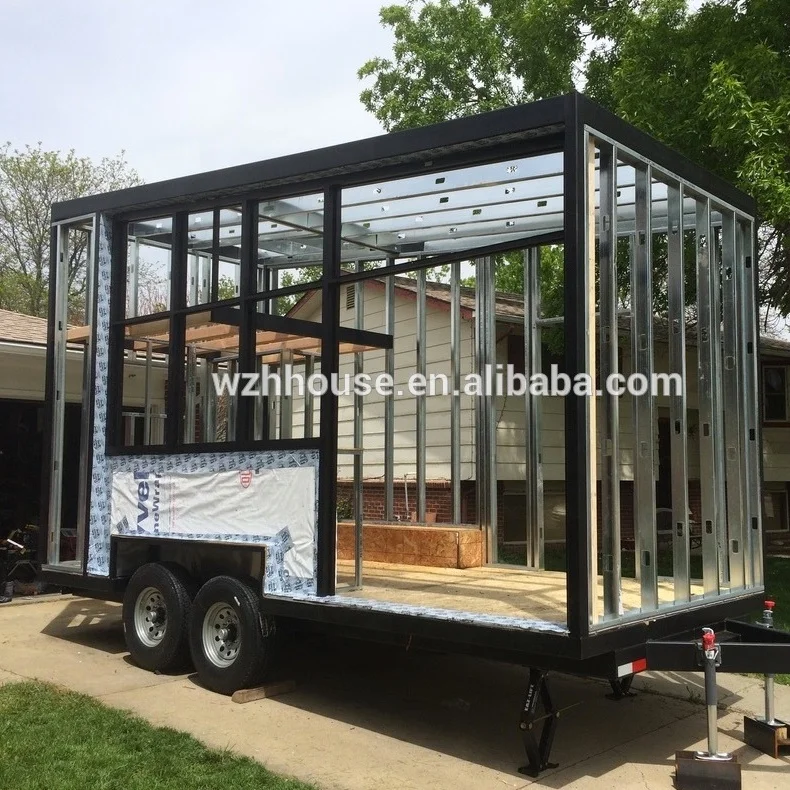 Shipping Container Trailer with Container House on Wheels| Alibaba.com
