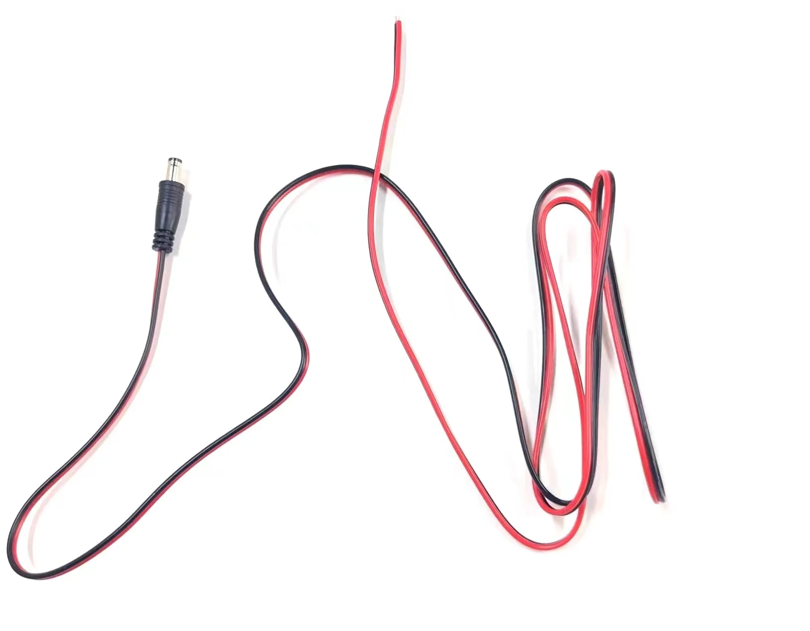 1.5 Meter Dc5521 Power Extension Cord To Free End Pigtail End Red Black ...