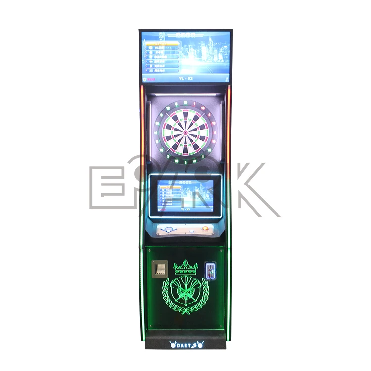 Wooden Cabinet Coin Operated Dart Machine bar Arcade Game Dart Machine ...