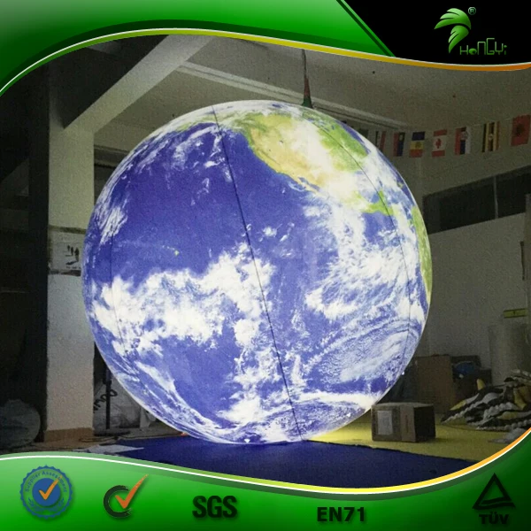 Giant Custom LED Earth Ball - Inflatable Globe 2m Dia