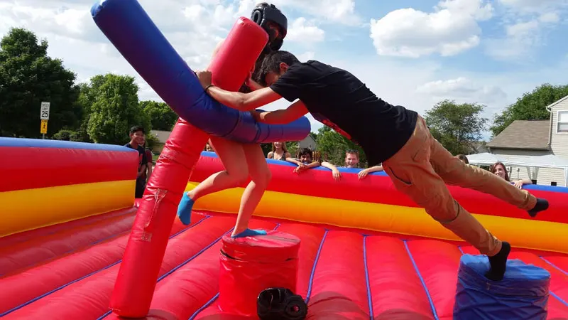 Inflatable Gladiator Jousting Arena Ring Games with Sticks