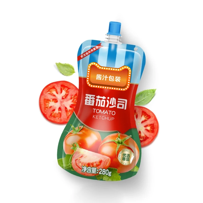 Custom Printed Retort Pouch Sauce Packaging Bag Tomato Sauce Paste Bag ...