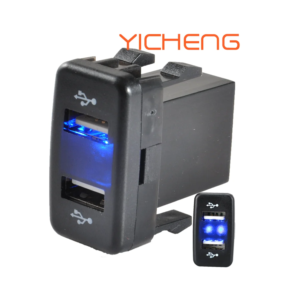 12v 2.1a 3.1a Dual Charger Old Toyota Usb Port With Led - Buy Toyota ...