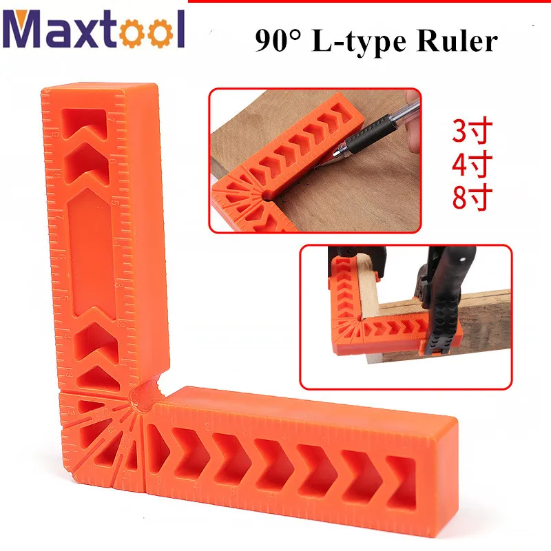 Woodworking 90 Degree L-type Ruler Woodworking Tool Plastic Locator ...
