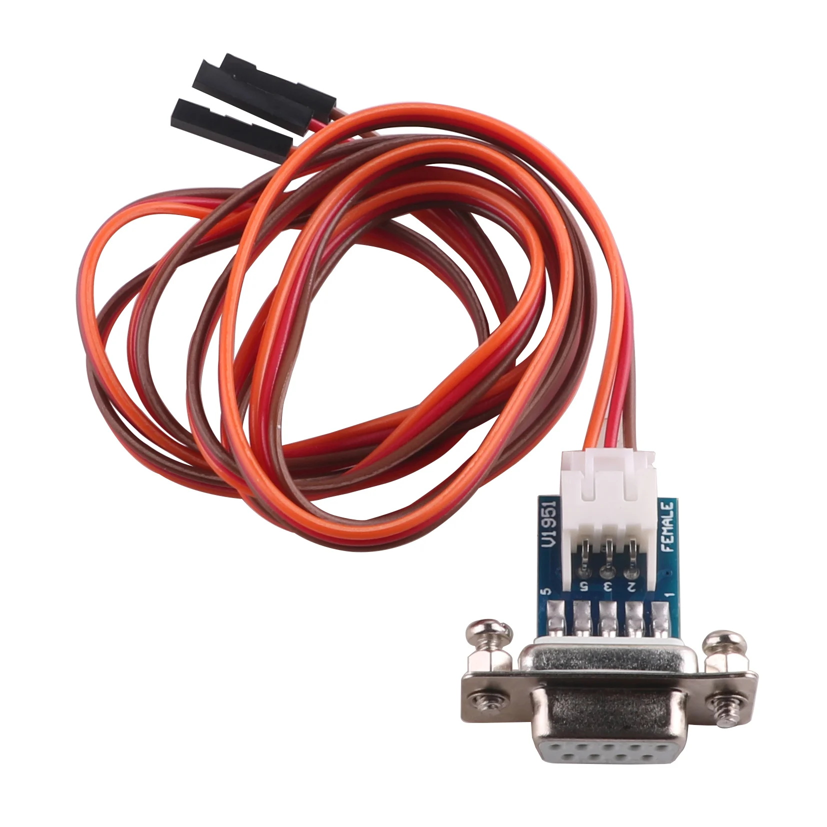 Db9 Female Rs232 Serial Adapter Converter To 3 Pin 3p 2.54mm Dupont ...
