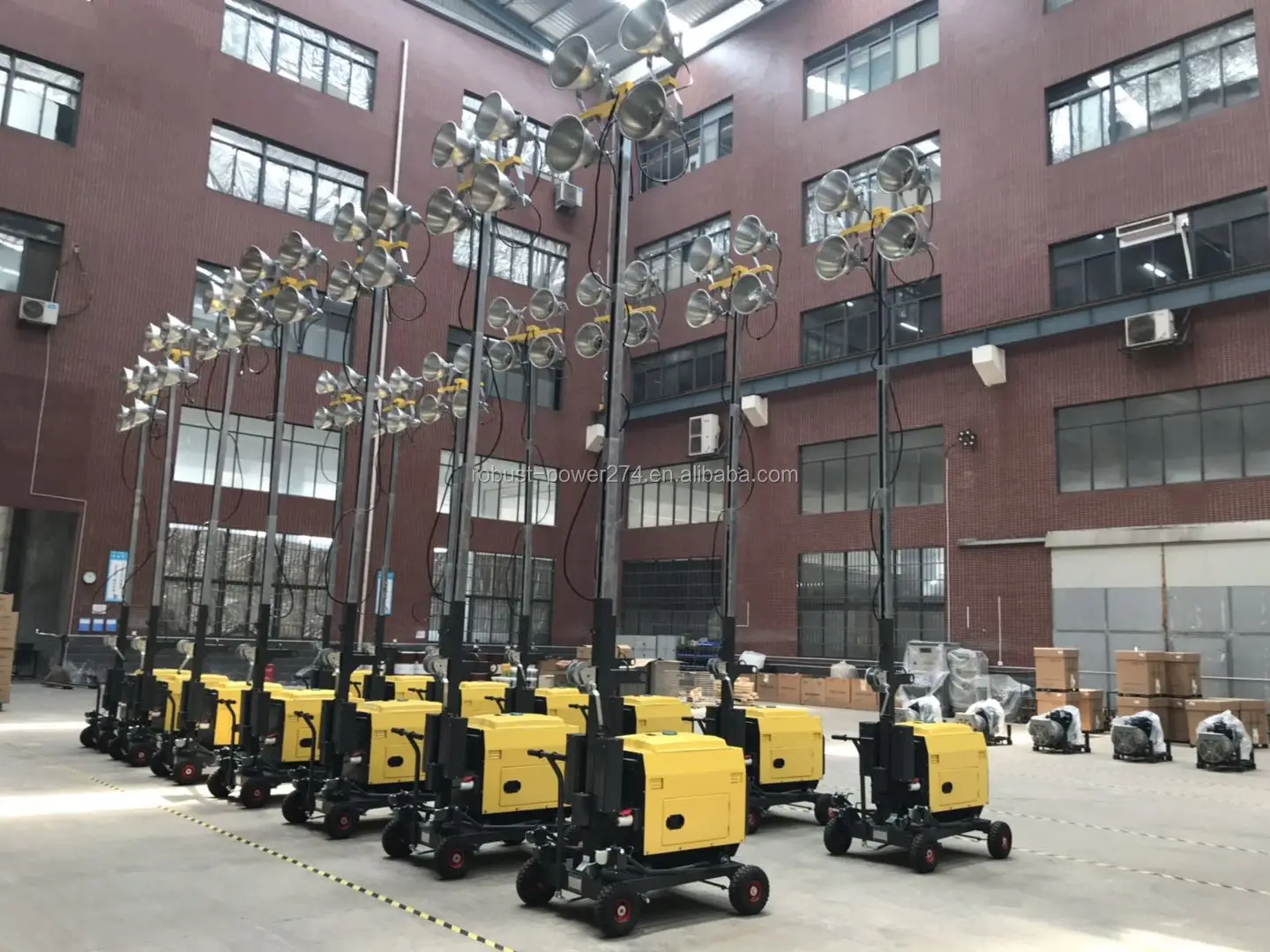 4000w Diesel Generator - Portable Lighting Tower for Construction