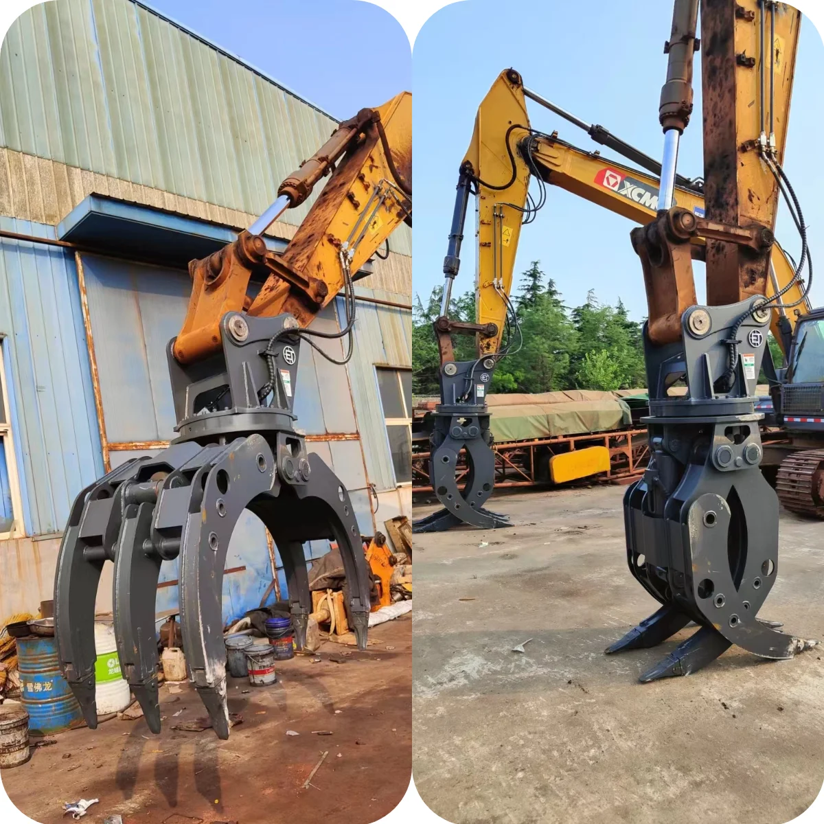 Excavator Wood Grapple Excavator Log Grapple Hydraulic Wood Grapple ...