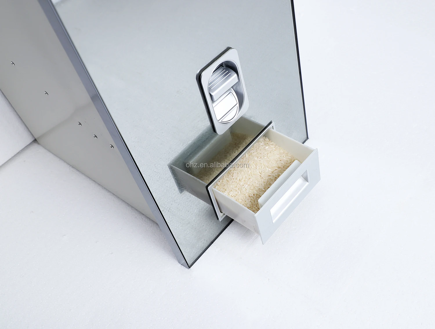 Stainless Steel Kitchen Rice Cabinet Storage Dispenser