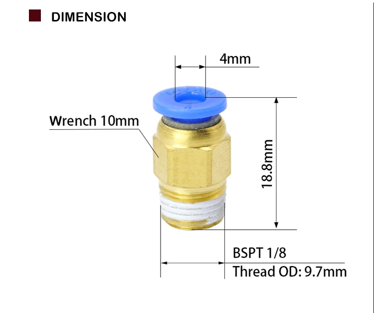 Free Shipping Pneumatics Fitting Pc4-01 Series Quick Coupling For Hose ...