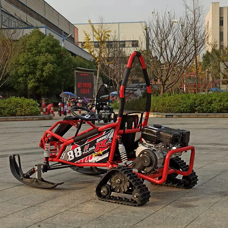 150cc Kids Gasoline Snowmobile - Mini Snow Scooter for Winter Sports ...