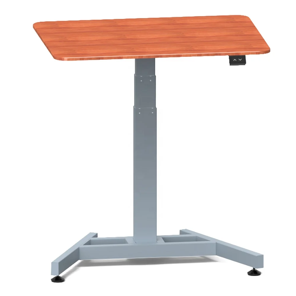 Vansdesk One Leg 3 Stage Square Tube Table Automatic Electric Smart ...