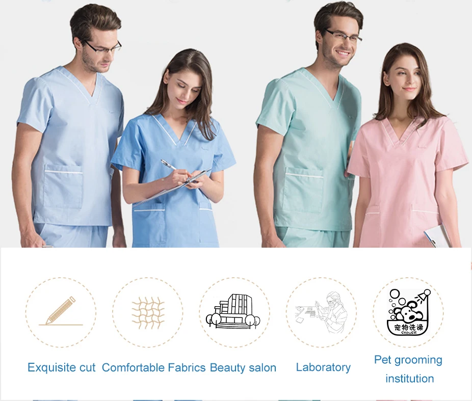 Fluid/Oil Resistant Anti-Static Rib Cuff Sleeve Round Neck Lab Coat ...