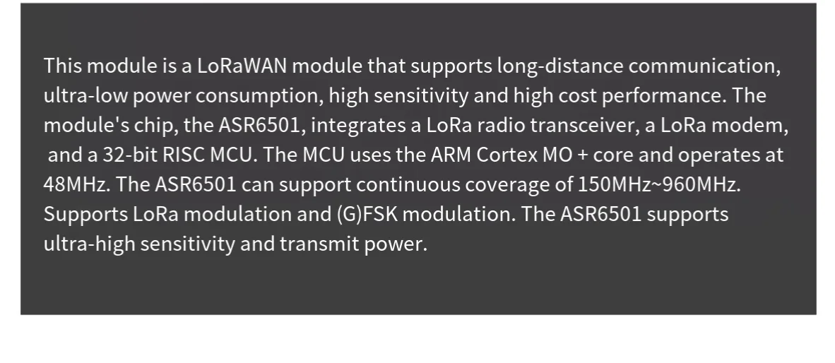 LoRaWAN Low power LoRa RF module 868MHz Ra-07/Ra-07H ASR6501| Alibaba.com