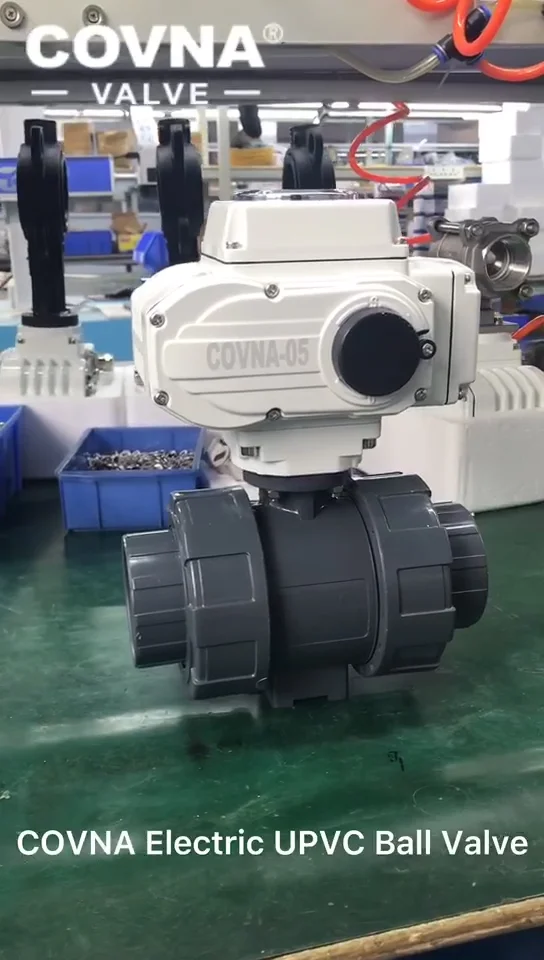 Covna Motor Operated Valve 12v 24v 110v 220v Plastic Upvc Pvc Motorized