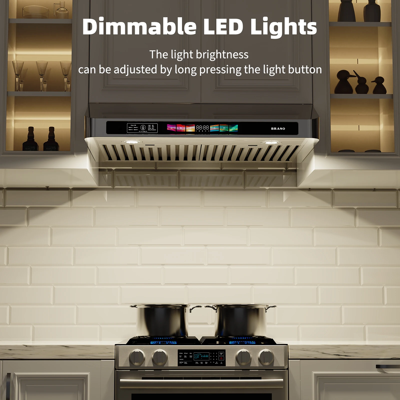 USA Stock Cabinet Range Hood - Intelligent Control & High Suction