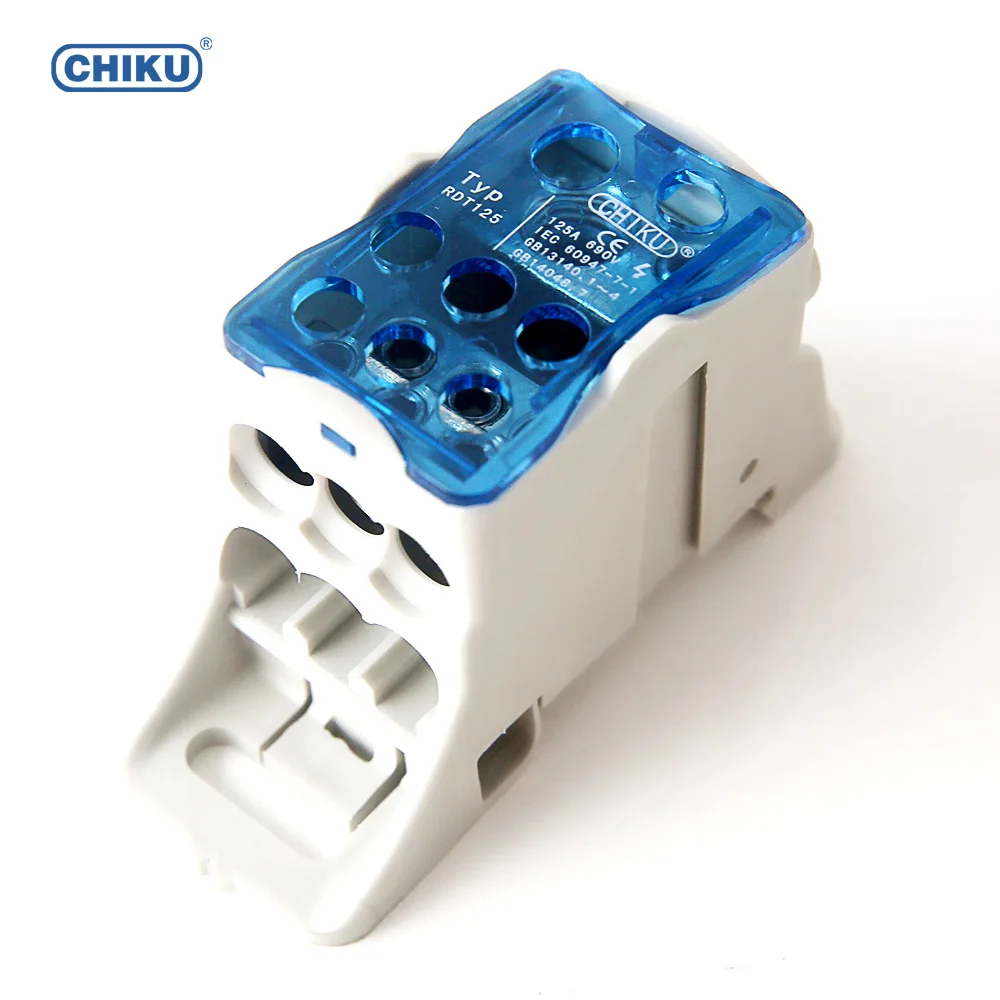 Ukk 125a Power Distribution Block Boxelectric Distributing Din Rail Terminal Block 80a160a
