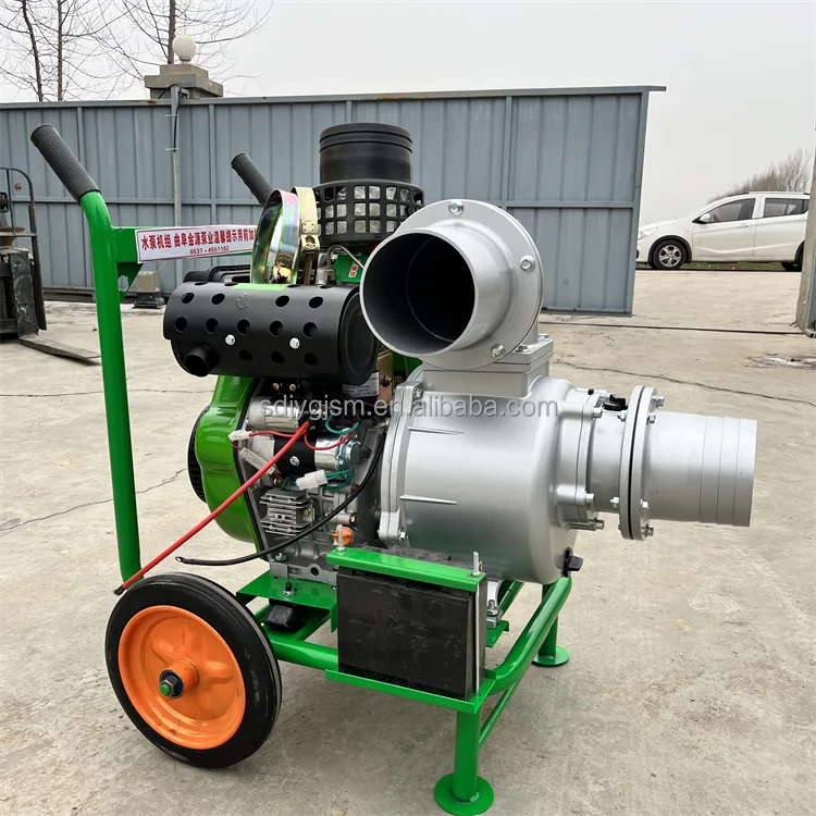 Hand Push 4-inch Diesel Engine Water Pump Electronic Ignition Self ...