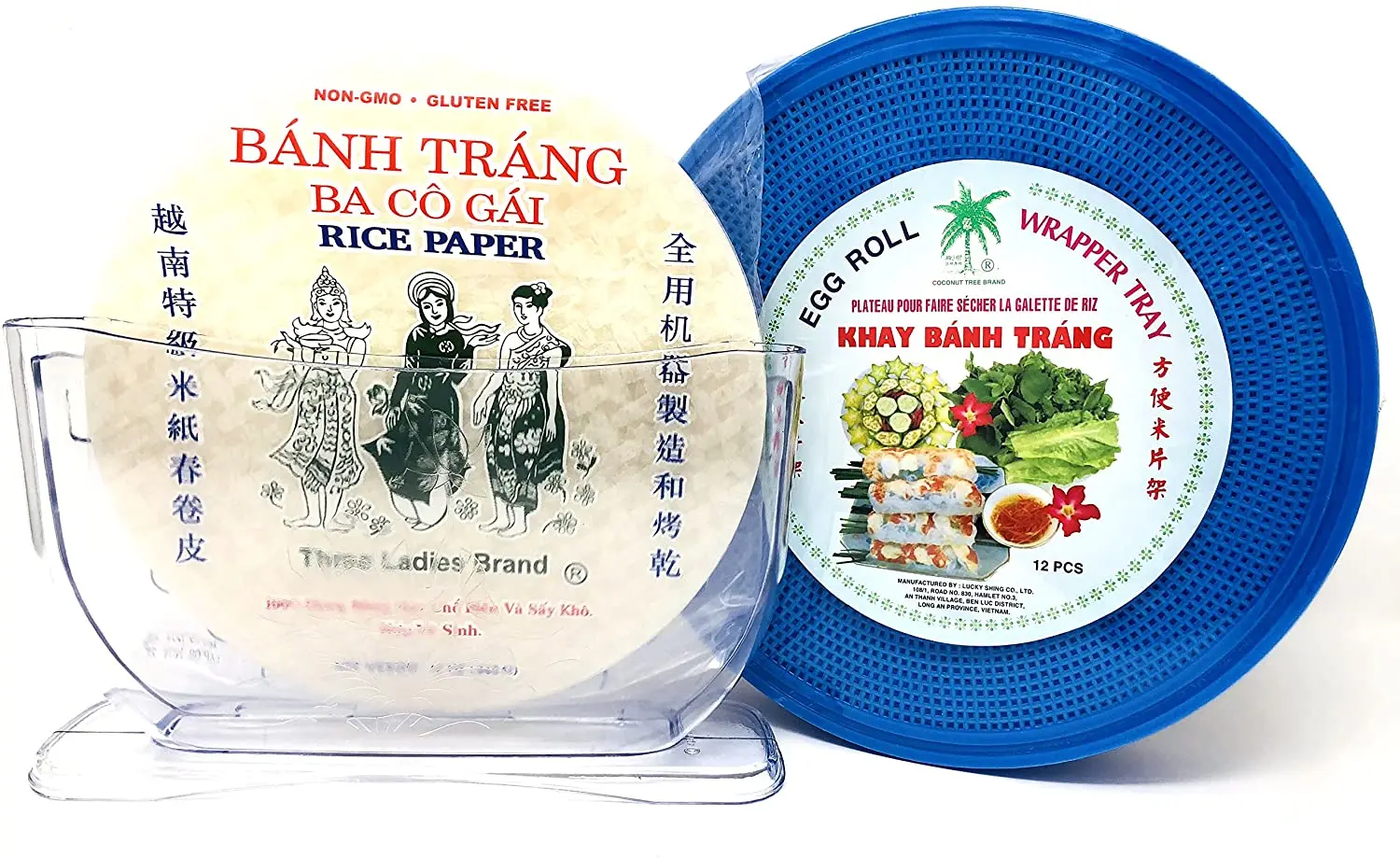 Plastic Rice Paperegg Roll Water Bowl with Side Pocket Holder