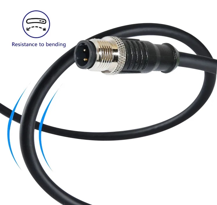 M12 Push-pull Circular Connector Waterproof IP67 Ip68 Moulded on Cable ...