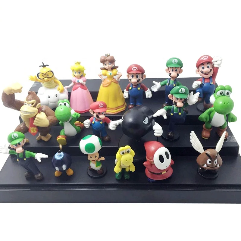 In Stock Marlo Children Anime Figures Game Toy 18pcs/set Super Marlo ...