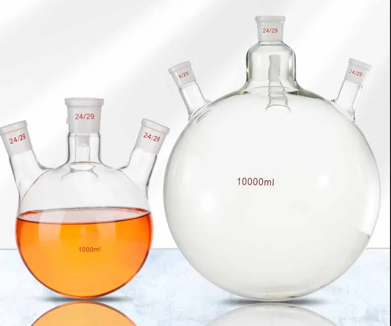 Lab Straight Four Neck Ports Round Bottom Distillation Flask