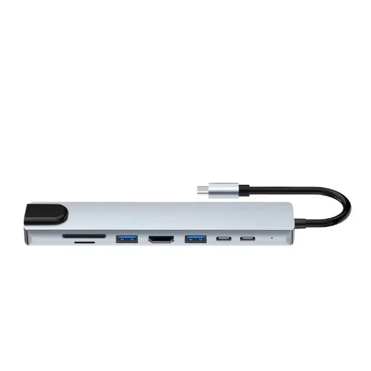 Multi-port USB-C Hub - BAJEAL TYPE-C Docking Station 8 in 1