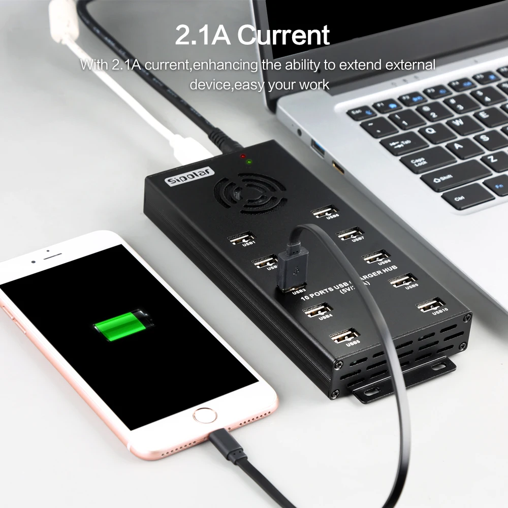 Industrial Black Usb Hub Expansion 10/20/30/40 Usb Charging And Data ...
