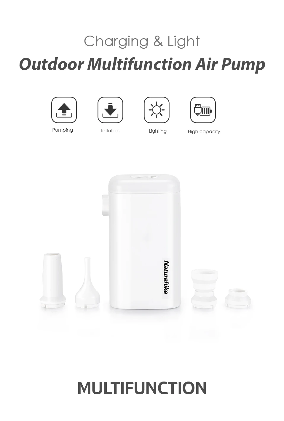 Naturehike Portable Air Pump - Inflate Your Camping Mattress